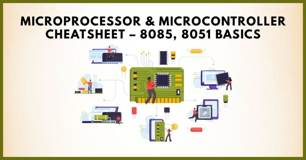 Microprocessor & Microcontroller Cheatsheet (8085 & 8051) – Quick ...